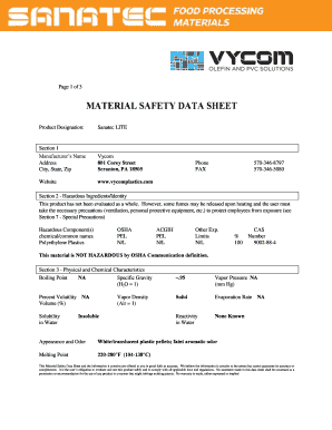 Material Safety Data Sheets Printable - Fill Online, Printable ...