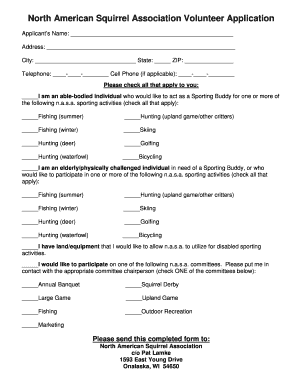 Fillable Online nasasquirrel Nasa volunteer application - NASA Squirrel ...