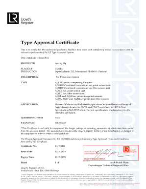 Fillable Online arcteq Type Approval Certificate - barcteqbbfib Fax ...