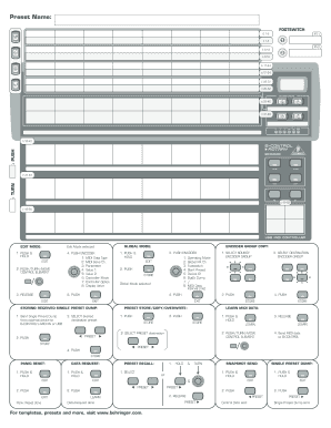 Fillable Online 1 BCR2000 PRESETS Parameters - bInstrumentProb Fax Email Print - pdfFiller
