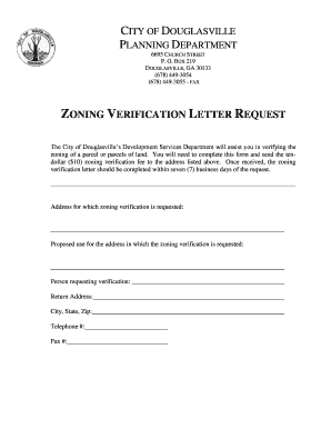 Fillable Online ZONING VERIFICATION LETTER REQUEST - bCivicPlusb Fax ...