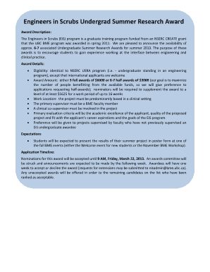 Fillable Online bme ubc Engineers in Scrubs Undergrad Summer Research Award - bme ubc Fax Email ...