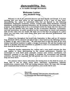 Fillable Online New Students Only - bdanceabilityincbbcomb Fax Email ...