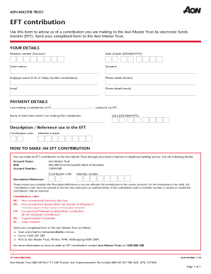 Fillable Online BEFTb contribution - Aon Hewitt Fax Email Print - pdfFiller