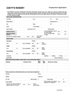 Fillable Online Employment application 2-pp - bizatysbbcomb Fax Email Print - pdfFiller