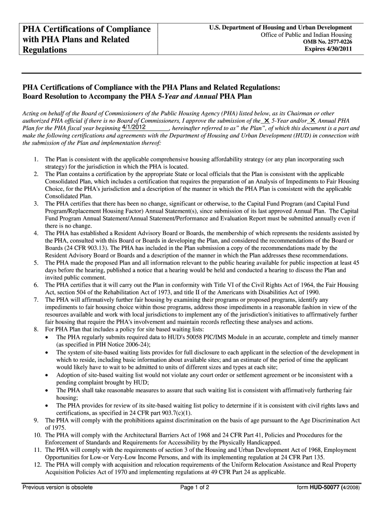 Fillable Online hud HUD-50077. 50070 Fax Email Print - pdfFiller