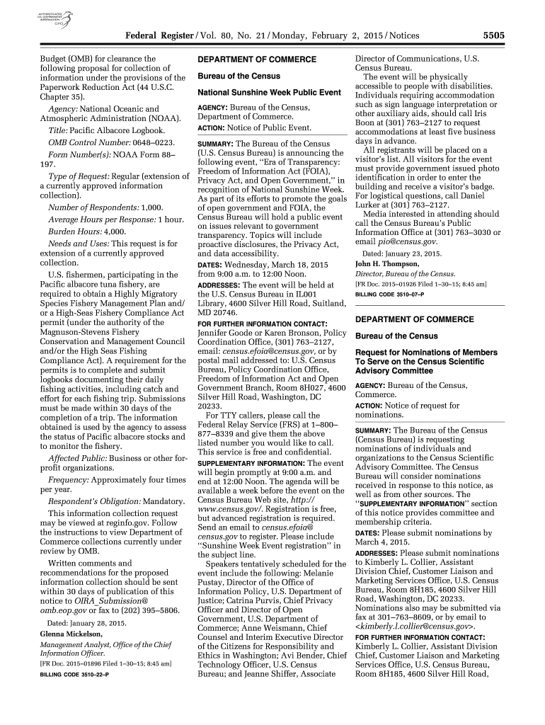 Fillable Online gpo Form Number(s): NOAA Form 88 - gpo Fax Email Print ...