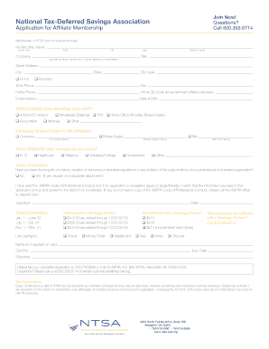 Fillable Online ntsa-net 2015NTSAMemberApplicationindd - ntsa-net Fax Email Print - pdfFiller