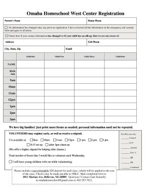 Fillable Online Registration Form - Omaha Homeschool Learning Center ...