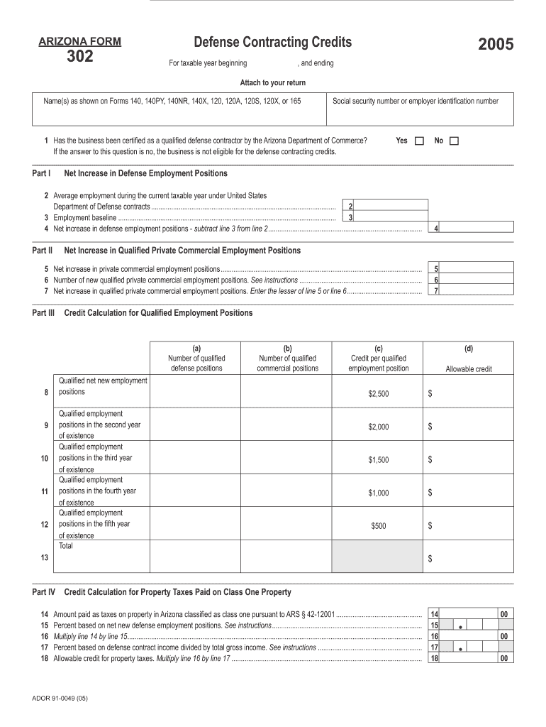 Fillable Online Arizona Form 302 Fillable Fax Email Print - pdfFiller
