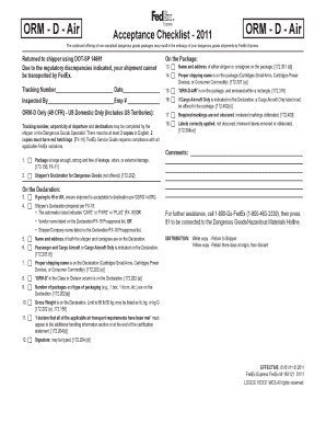 Fillable Online ORM - D - Air ORM - D - Air - bFedExb Fax Email Print ...