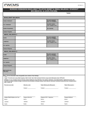 Borang Kemaskini Maklumat Fwcms - Fill Online, Printable, Fillable ...
