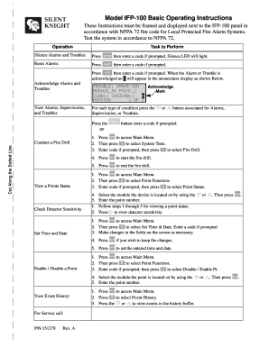 Fillable Online Model IFP-100 Basic Operating Instructions Fax Email ...