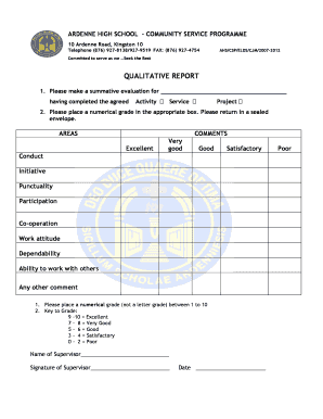 Fillable Online QUALITATIVE REPORT - Ardenne High School Fax Email ...