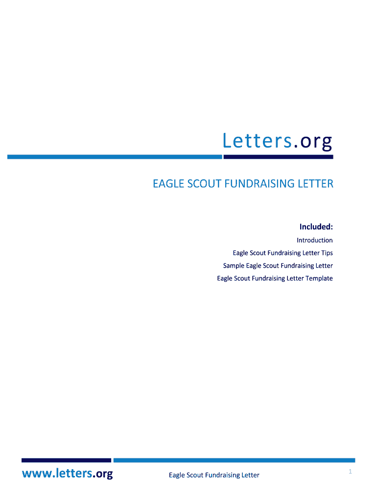 Fillable Online letters EAGLE SCOUT FUNDRAISING LETTER - Free Sample ...