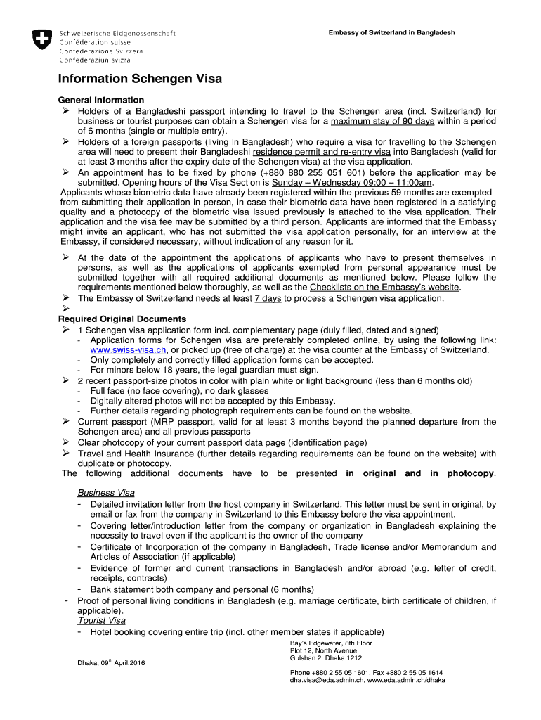 Fillable Online Information Schengen Visa Fax Email Print - pdfFiller