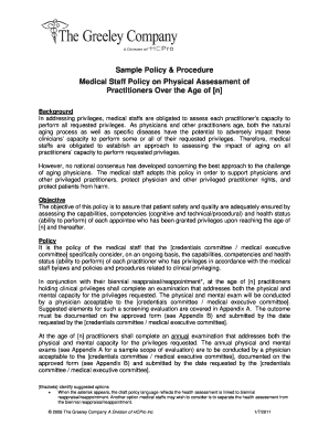Fillable Online Sample Policy amp Procedure Medical Staff Policy on ...