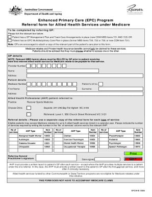 Fillable Online Medicare Referral Form - Recover Sports Medicine Fax Email Print - pdfFiller