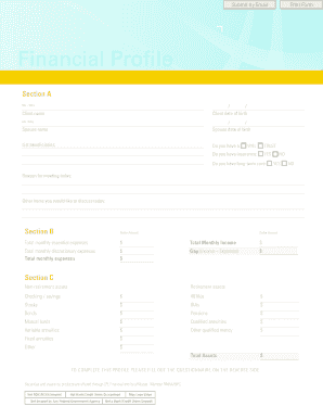 Fillable Online Profile & Objectives - Home LPL Financial Fax Email Print - pdfFiller