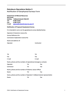 Fillable Online fig gov Petroleum Operations Notice 3 Notification of ...