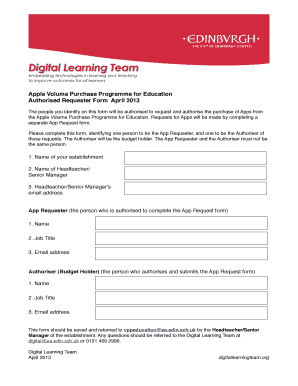 Fillable Online VPP Education Authoriser Form Fax Email Print - pdfFiller