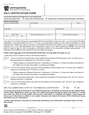 Fillable Online SELF-CERTIFICATION FORM Fax Email Print - pdfFiller