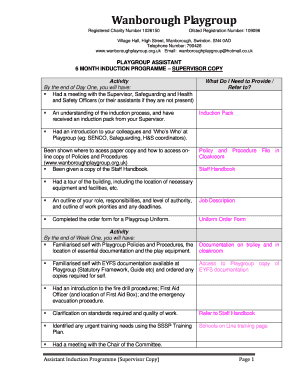Fillable Online Ofsted Registration Number: 109096 Fax Email Print ...
