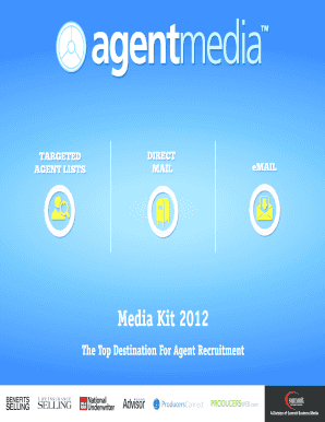 Fillable Online Media Kit 2012 - Agent Media Fax Email Print - pdfFiller