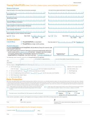 Fillable Online Please see overleaf YoungTicketPLUS Order Form for a Fax Email Print - pdfFiller