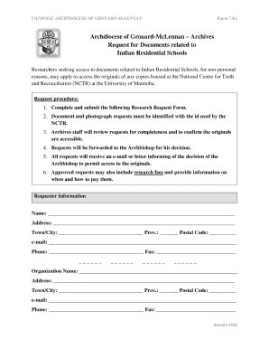 Fillable Online archgm BFormb 74c bArchivesb Research Request bFormb ...