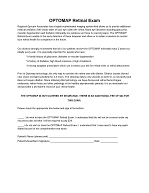 Fillable Online OPTOMAP Retinal Exam - bECPBuilderbbcomb Fax Email ...