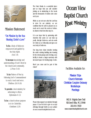 Fillable Online Brochure host2 - Ocean View Baptist Church Fax Email ...