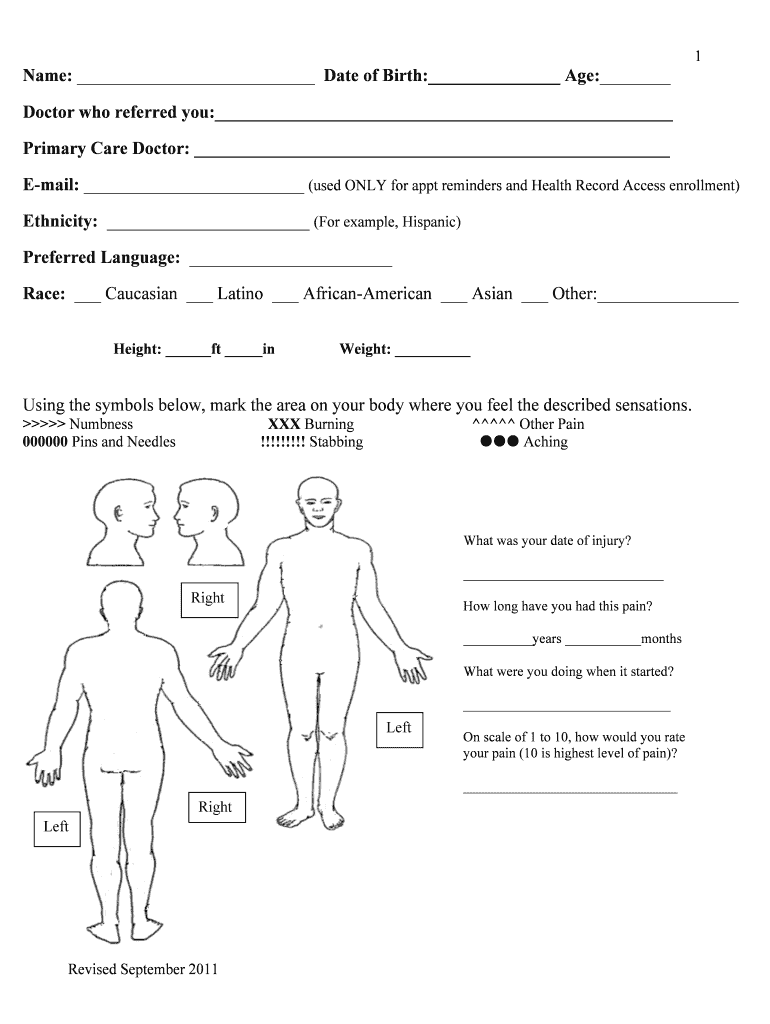 Fillable Online New Patient Intake - North Colorado Spine ...
