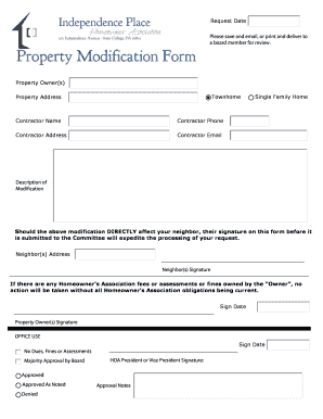 Fillable Online ipcoa COA Property Modification Request Form - ipcoa ...