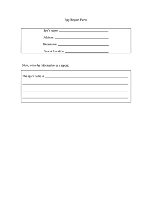 Fillable Online efltasks Spy Report Form - EFL Tasks - efltasks Fax ...