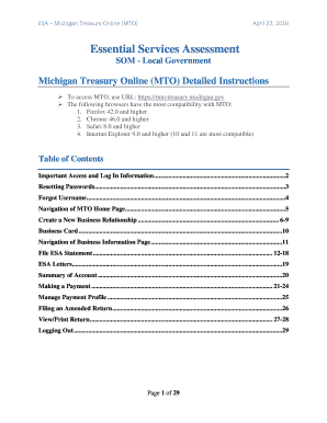 Fillable Online Essential Services Assessment Instruction Guide for MTO Essential Services ...