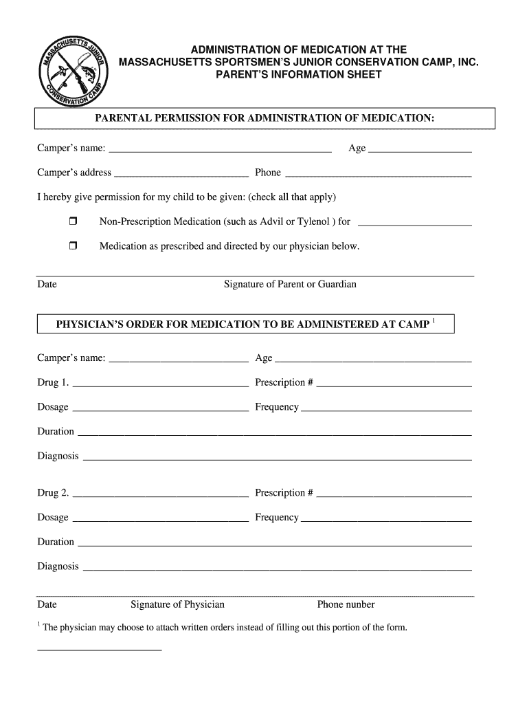 Fillable Online medication forms.doc Fax Email Print - pdfFiller
