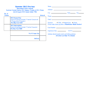 Fillable Online B2012b Subscripton Prebuy bFormb - VTweb Fax Email Print - pdfFiller