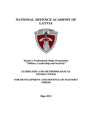 Fillable Online naa mil NATIONAL DEFENCE ACADEMY OF LATVIA Fax Email ...