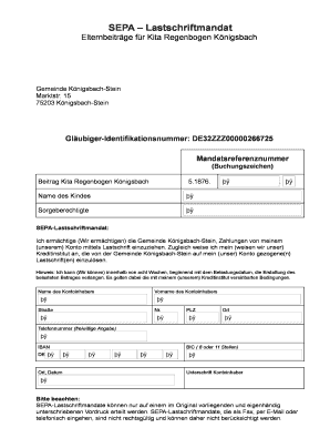 Ausfüllbar Online koenigsbach-stein Glubiger-Identifikationsnummer ...