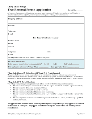 Fillable Online Tree Removal Permit Application - updated 13-11-14FINAL ...