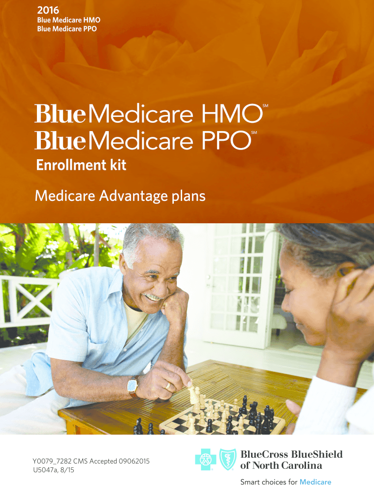Fillable Online Blue Medicare HMO/PPO - Enrollment Kit - BCBSNC.com Fax ...