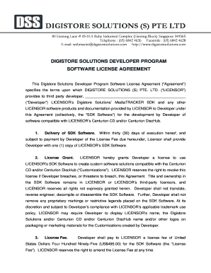 Fillable Online SOFTWARE LICENSE AGREEMENT SOFTWARE LICENSE AGREEMENT ...