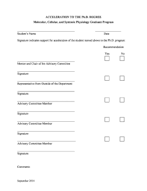Fillable Online physiology siu Acceleration form Fax Email Print ...
