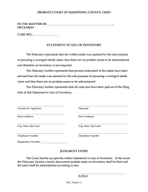 Fillable Online : statement in lieu of inventory Fax Email Print ...