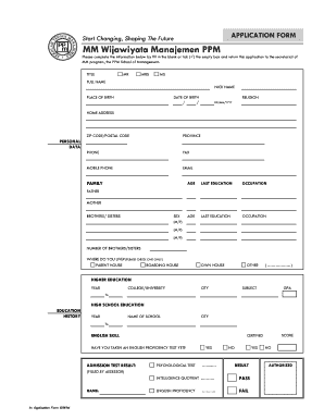 Fillable Online ppm-manajemen ac Application Form WMxls - ppm-manajemen ...