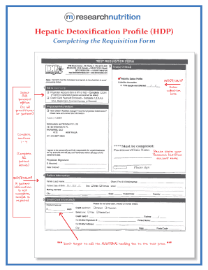 Fillable Online Hepatic Detoxification Profile (HDP) Completing the ...