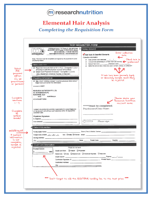 Fillable Online Elemental Hair Analysis Completing the Requisition Form ...
