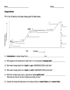 Fillable Online Fill in the 10 blanks on the phase change graph for ...