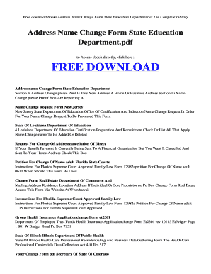 Fillable Online radiorusak esy ADDRESS NAME CHANGE FORM STATE EDUCATION ...